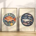 Scandinavian Fish Wall Art Print Set of 2 Beautiful Blue Sardines ...