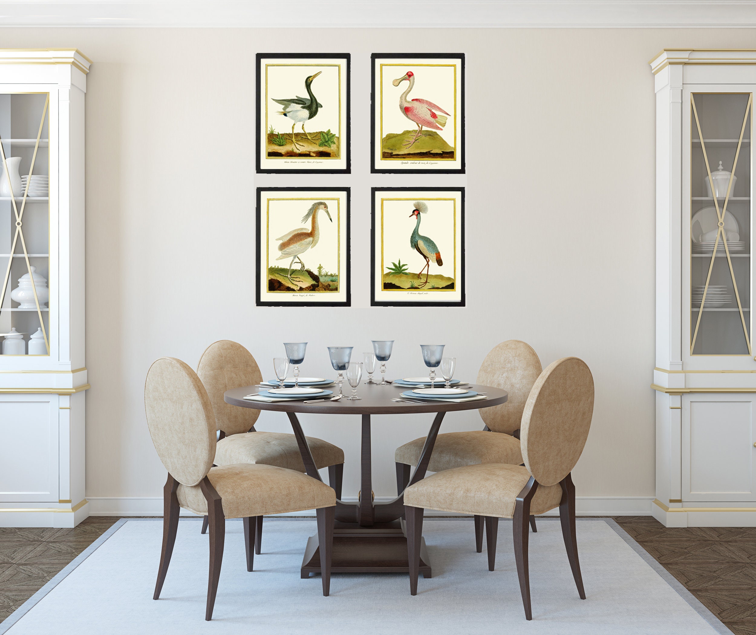 Bird Wall Art Print Set of 4 Prints Beautiful Antique Great - Etsy
