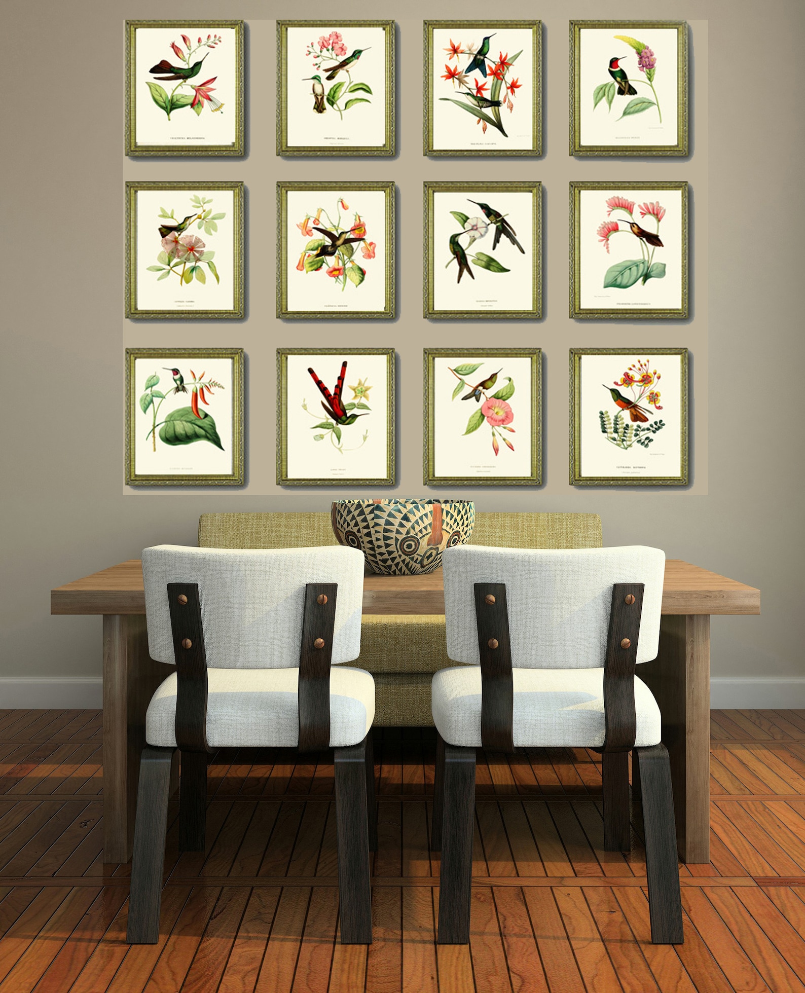 Hummingbird Home Decor Wall Art Set of 12 Prints Beautiful - Etsy