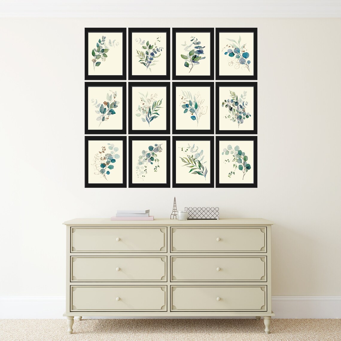Eucalyptus Flower Botanical Wall Decor Art Set of 12 Prints - Etsy