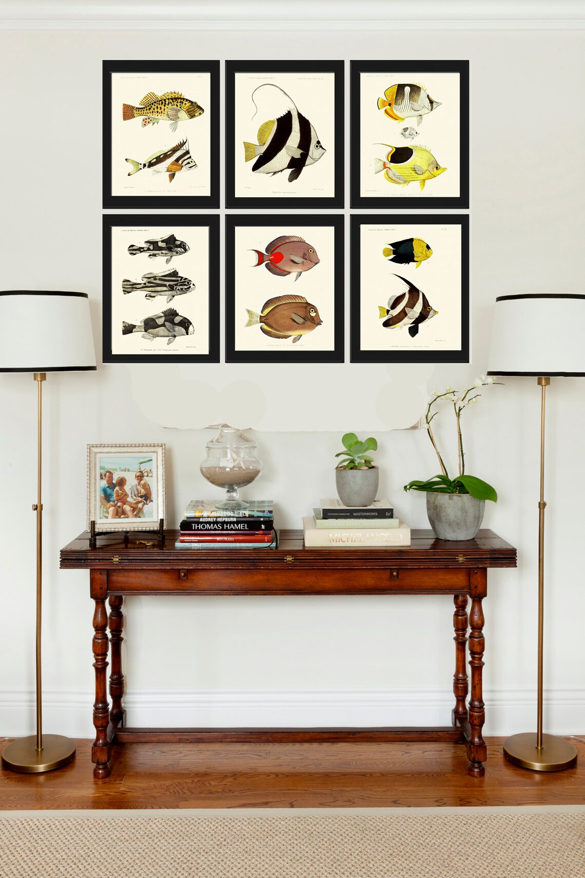 Tropical Fish Prints Wall Art Set of 6 Beautiful Antique - Etsy