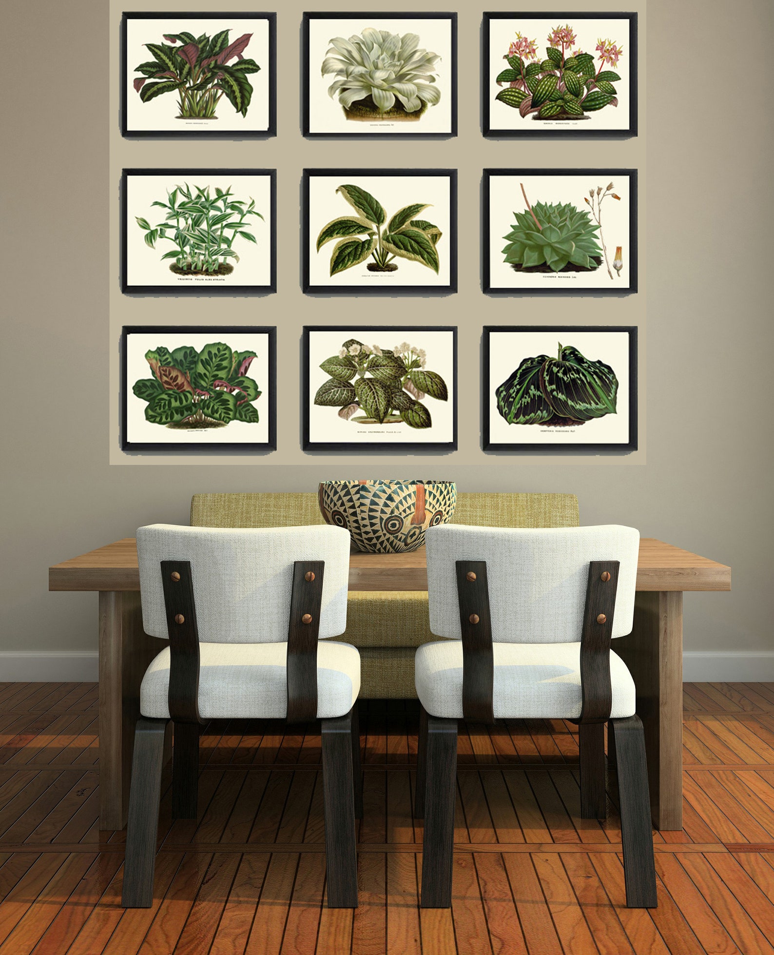 Hosta Plants Flowers Botanical Wall Art Set of 9 Prints Beautiful ...