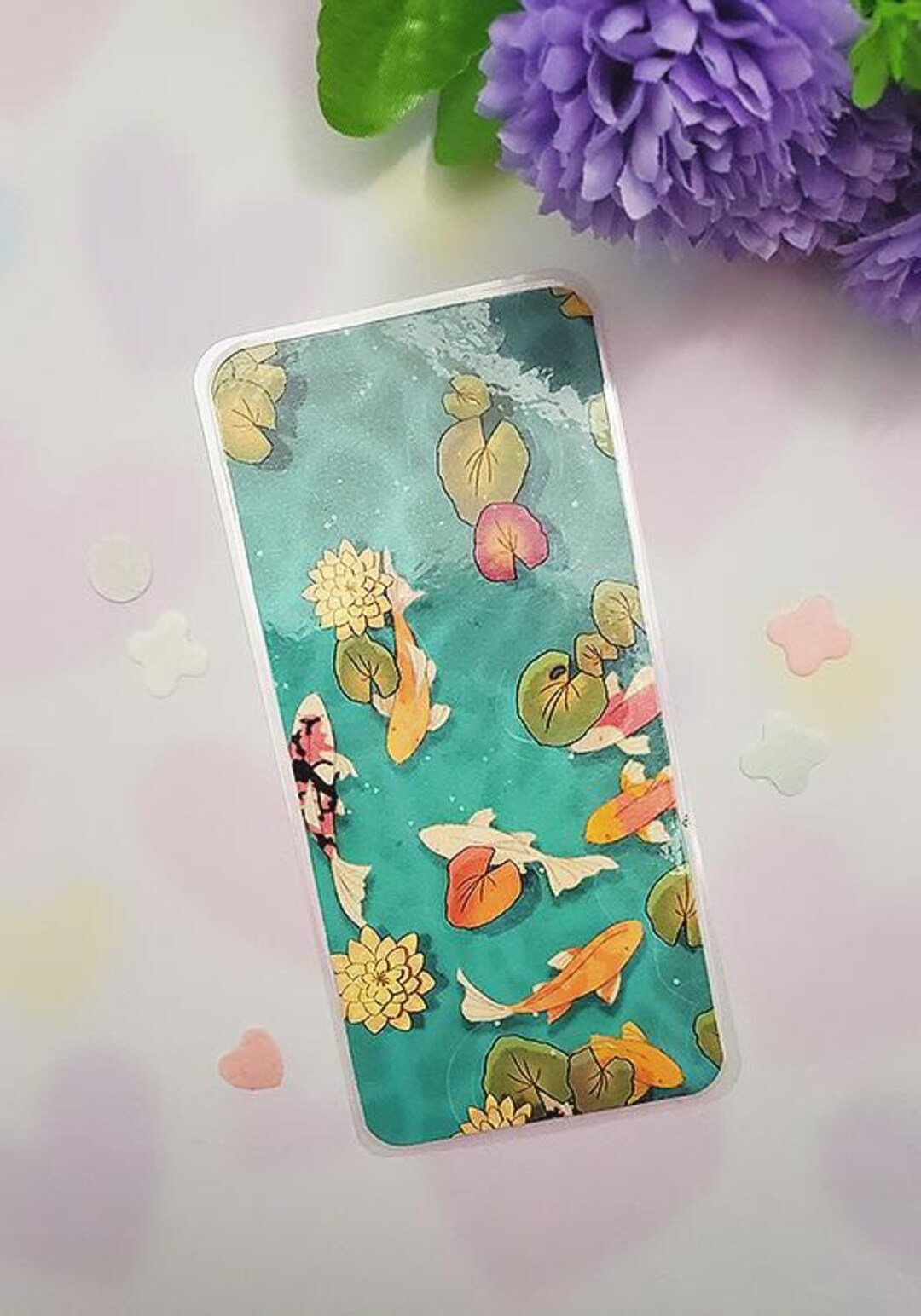 Koi Fish Pond Laminated Bookmarks - Cute Natural Nature Tranquil ...