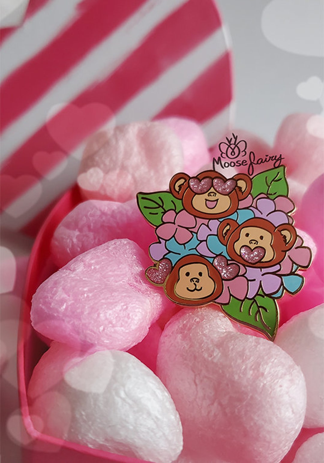 Monkey Enamel Pin - Cute Pastel - Kawaii Accessory - Etsy