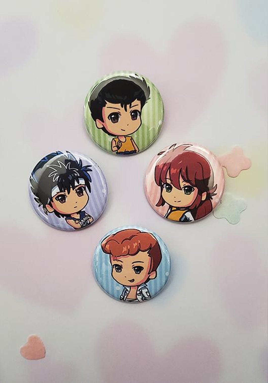 Spirit Detective Squad - Cute Pin Back Buttons - Etsy