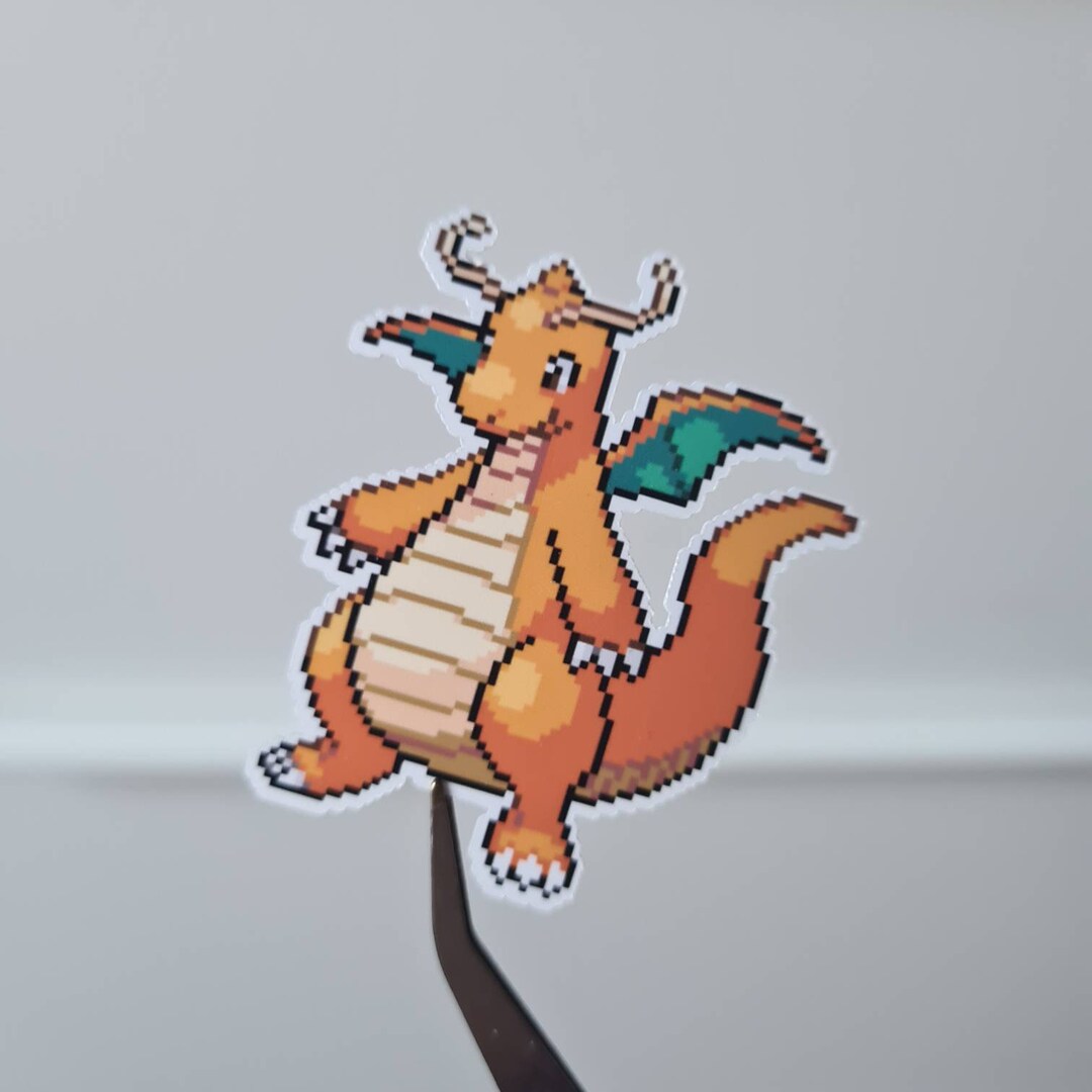 Dragonite Sticker, Dragonite, Pokemon Sticker, Pokemon, 8bit Sticker ...
