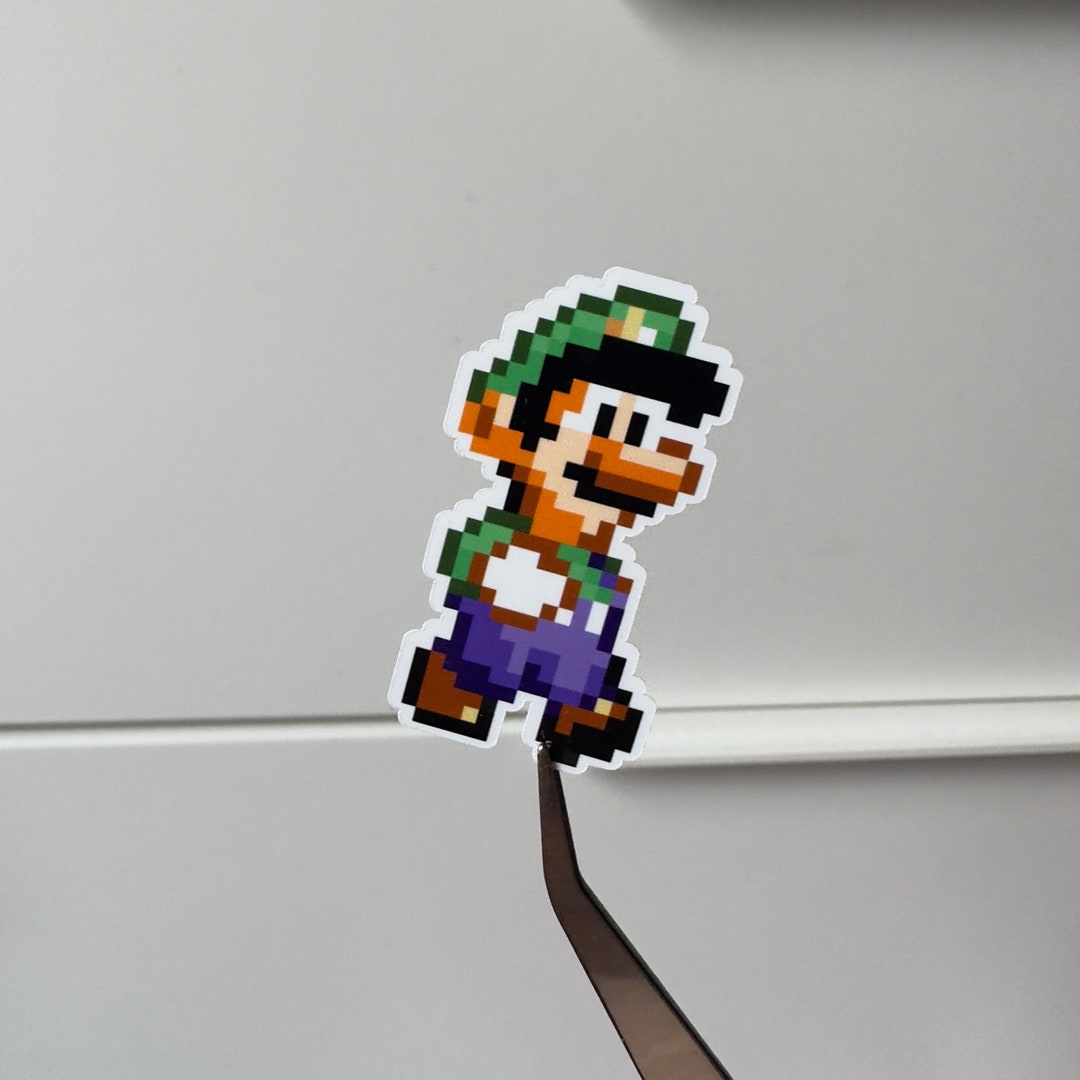 Luigi Sticker, Mario, Waterproof Sticker, Vinyl Sticker, Nintendo ...