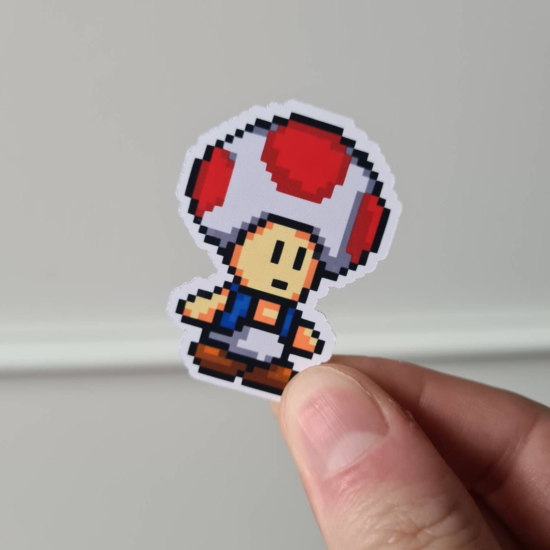 Toad Sticker, Waterproof Sticker, Vinyl Sticker, Mario, Nintendo ...