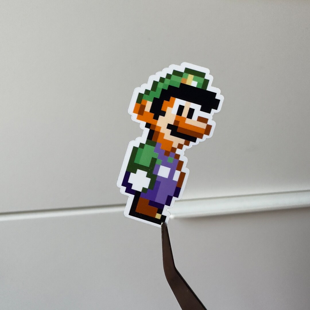 Luigi Sticker, Mario, Waterproof Sticker, Vinyl Sticker, Nintendo ...