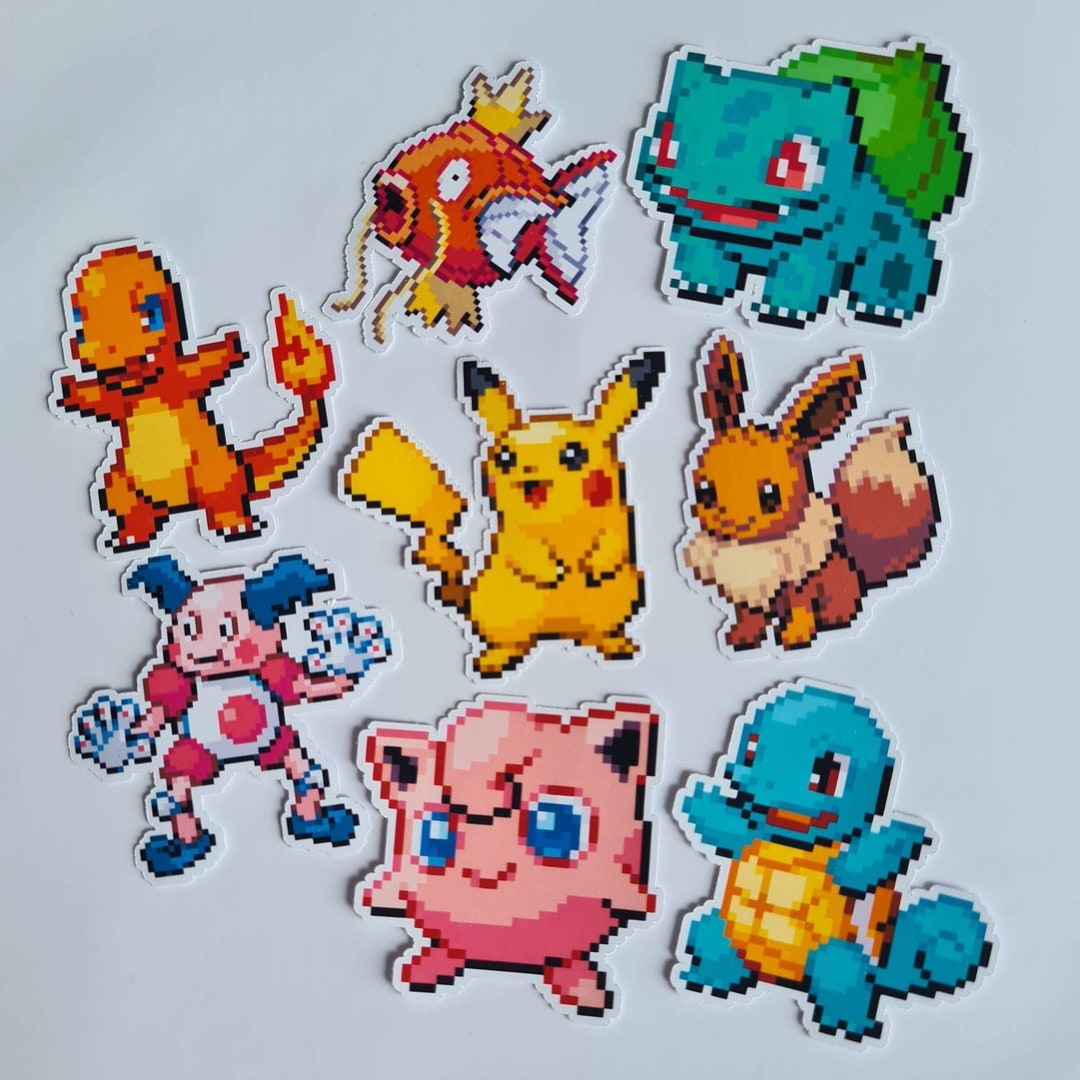 Pokemon Sticker Pack, Pokemon Sticker, Pikachu Sticker, Magikarp ...