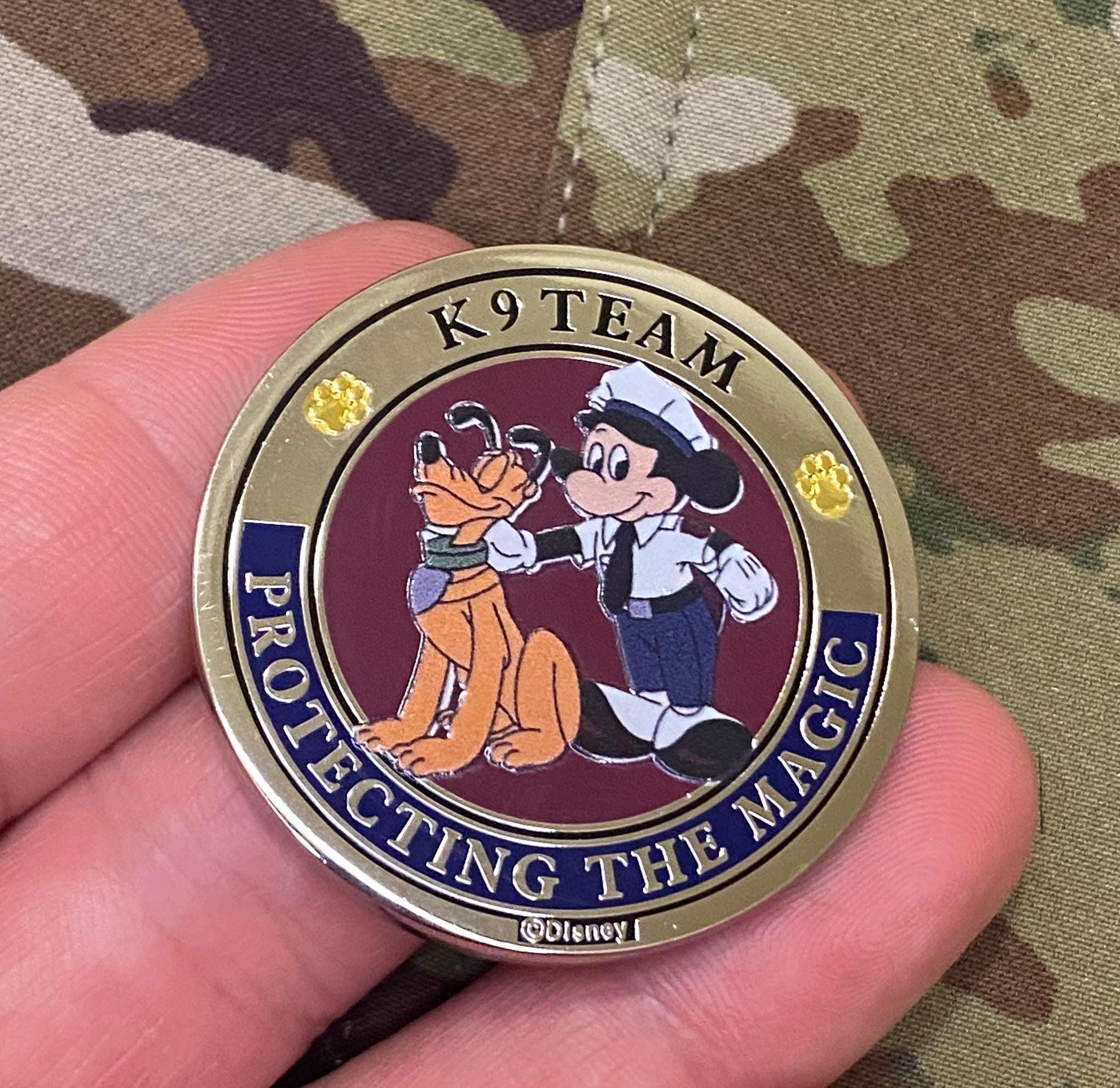 Disney Security K9 Team Challenge Coin - Disneyland Disney World ...
