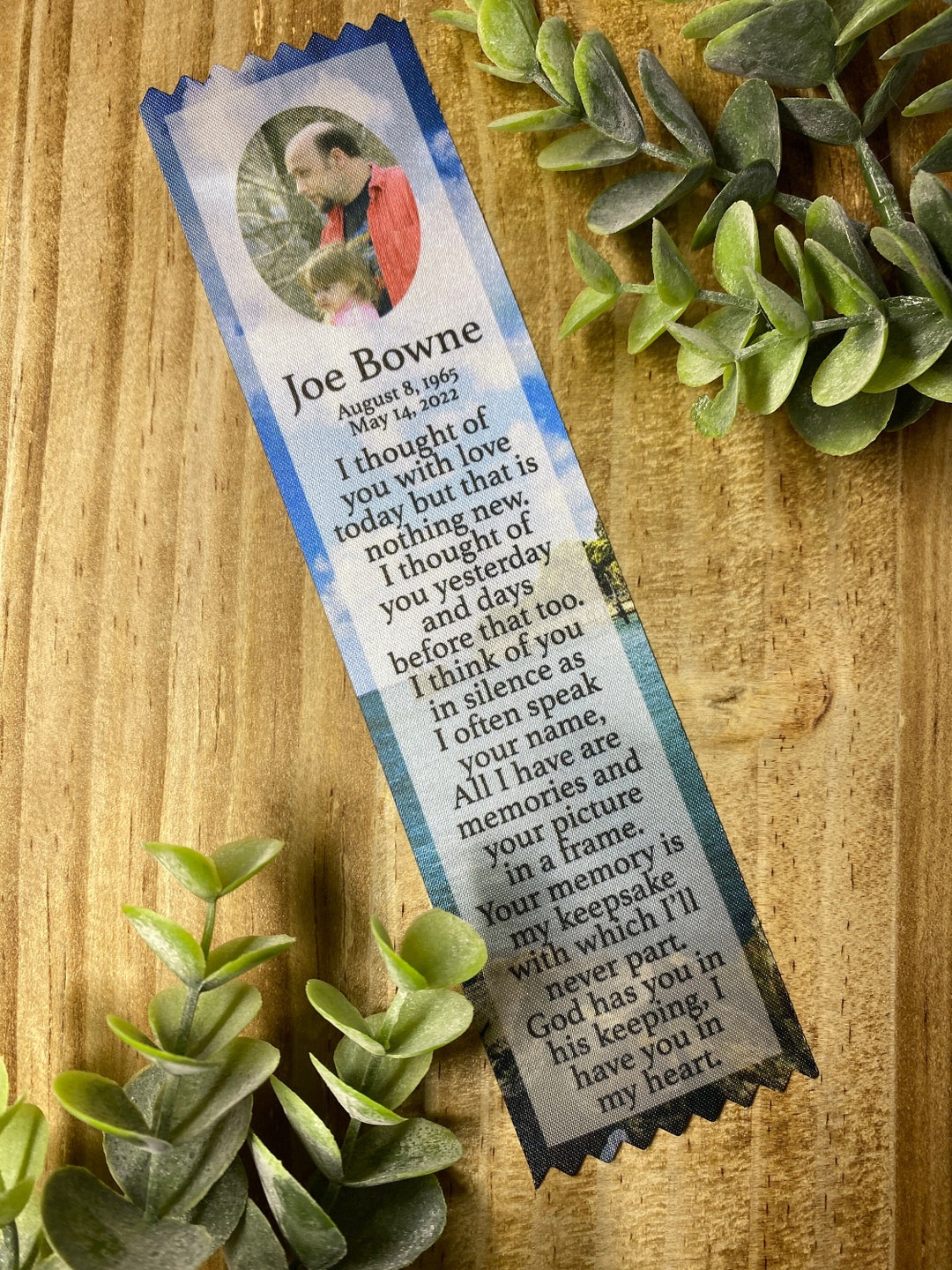 Memorial Bookmarks Funeral Keepsake Gifts Custom Memorial - Etsy