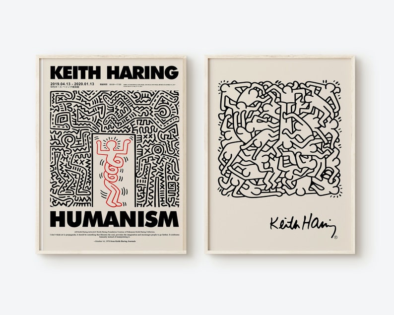 Keith Haring Set of 12 Prints, Gallery Wall Set, Keith Haring Poster ...