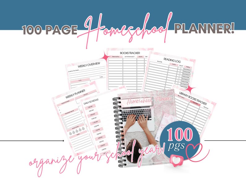 Homeschool Planner | 100 Page Planner | Printable Planner - Etsy