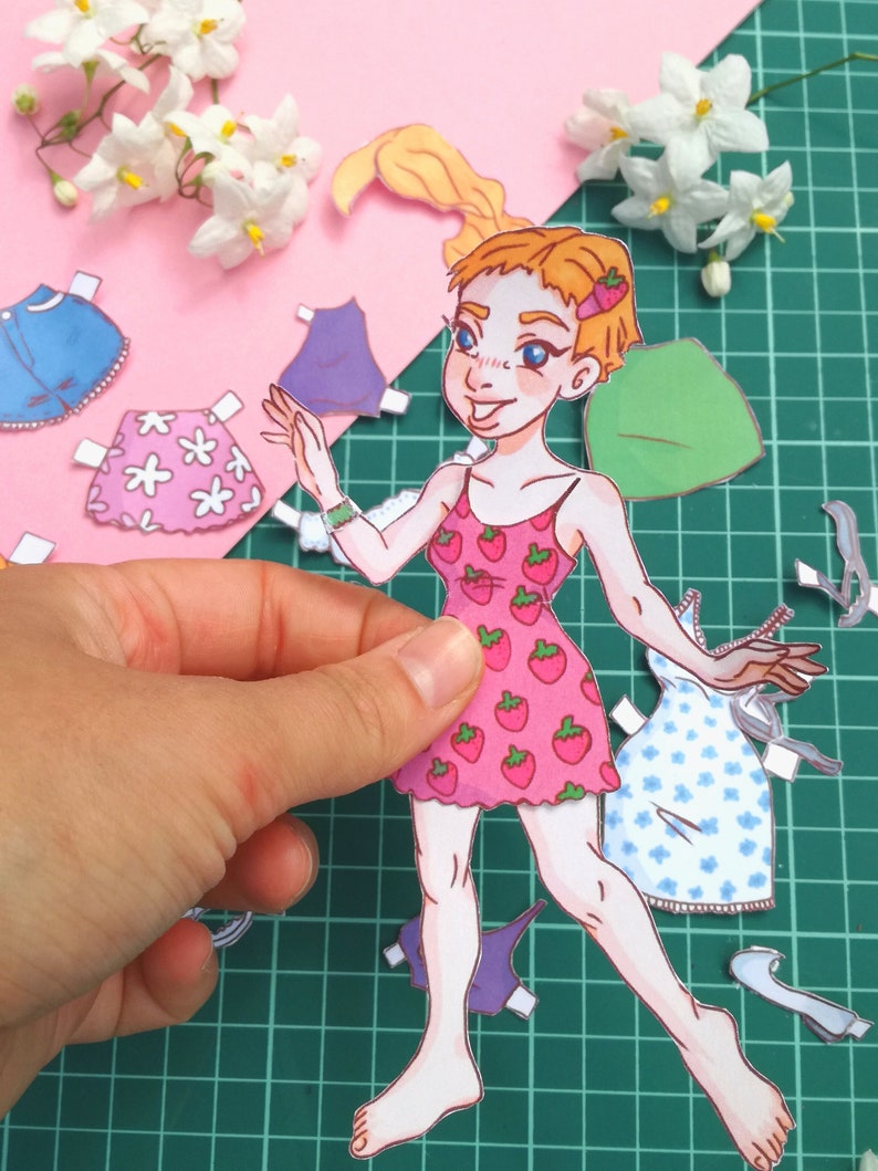 Paper Fashion Doll to Dress Ella Cut-out Paper Collection - Etsy