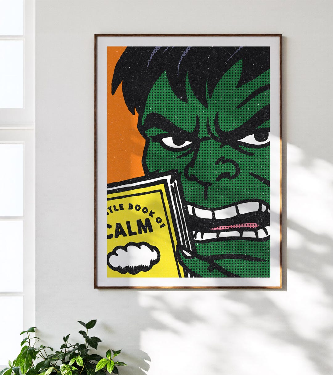 HULK CALM! Cartoon Hero Poster | Original Lichtenstein Style Pop Art ...