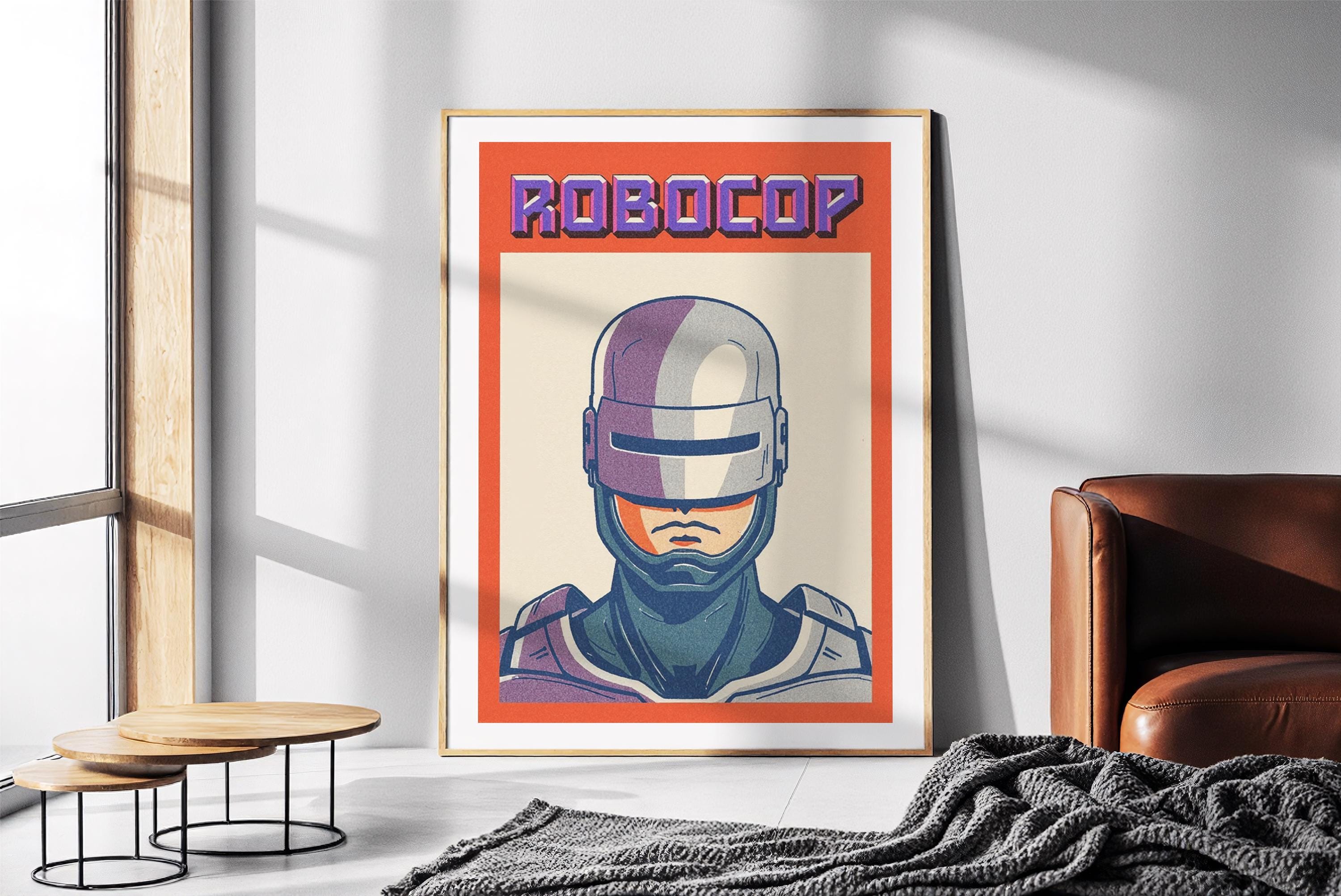 ROBOCOP Vintage Movie Poster Print | Risograph Style Art | Classic Sci ...
