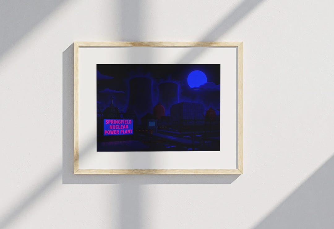 Springfield Nuclear Power Plant Graphic Print | the Simpsons ...