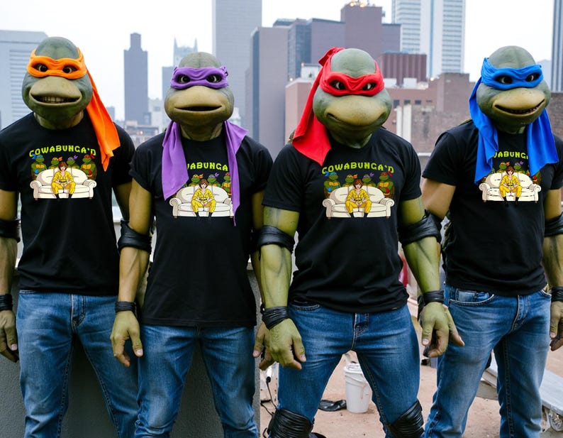 COWABUNGA'D 80s 90s Cartoon Nostalgia Funny T-shirt | Turtles Shirt ...