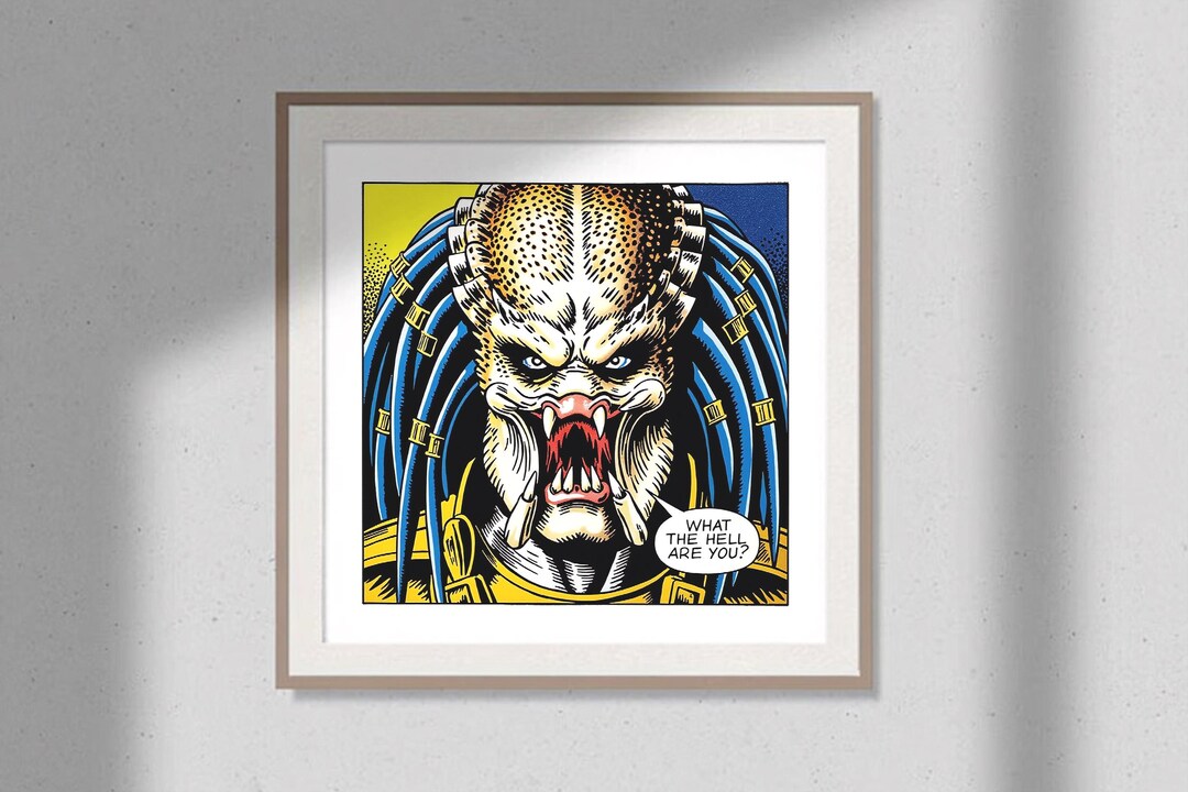 Predator Lichtenstein Style Classic Movie Alien Print Artwork Poster ...
