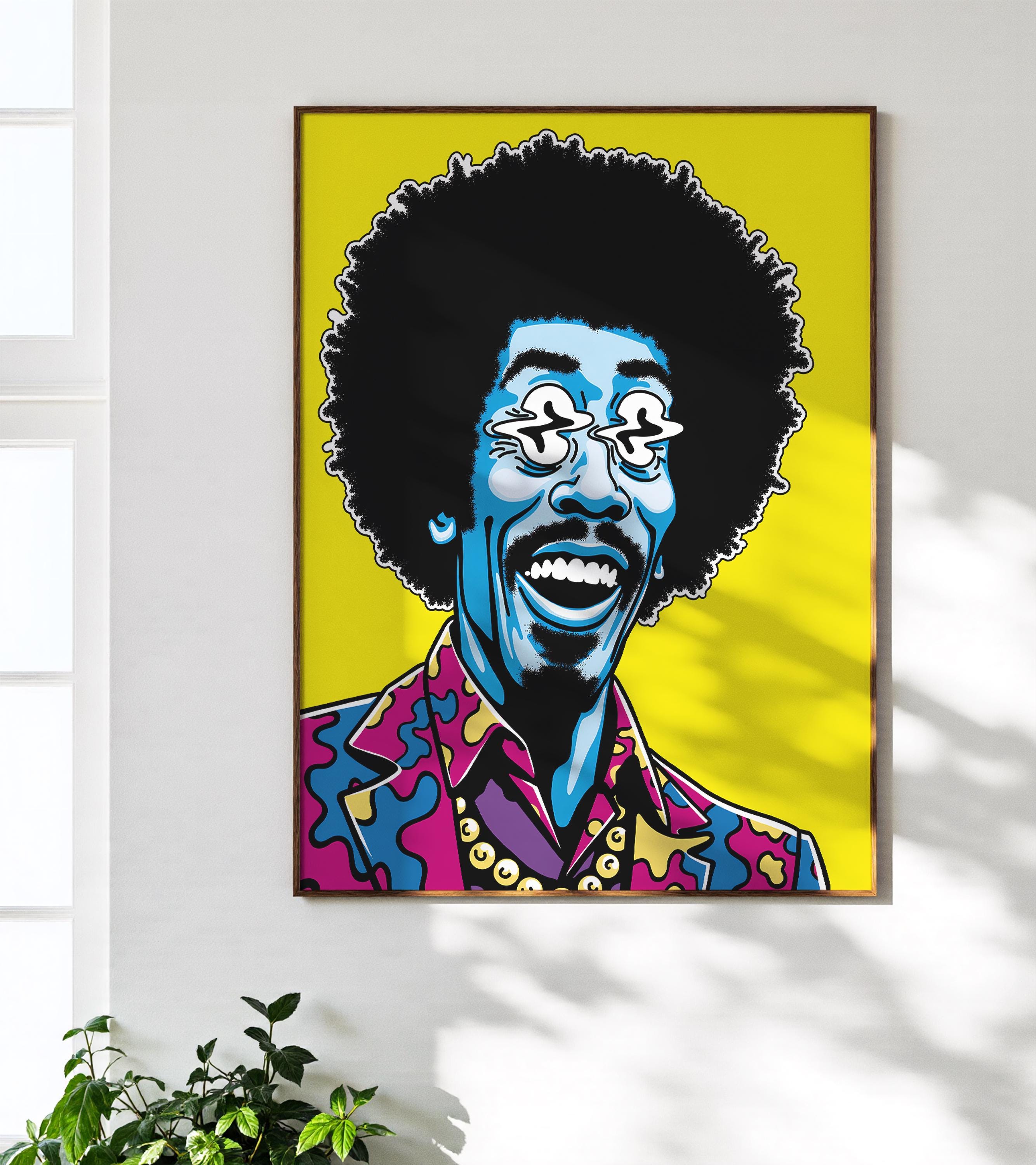 JIMI HENDRIX Poster / Original Pop Art Modern Print / Warhol Style ...