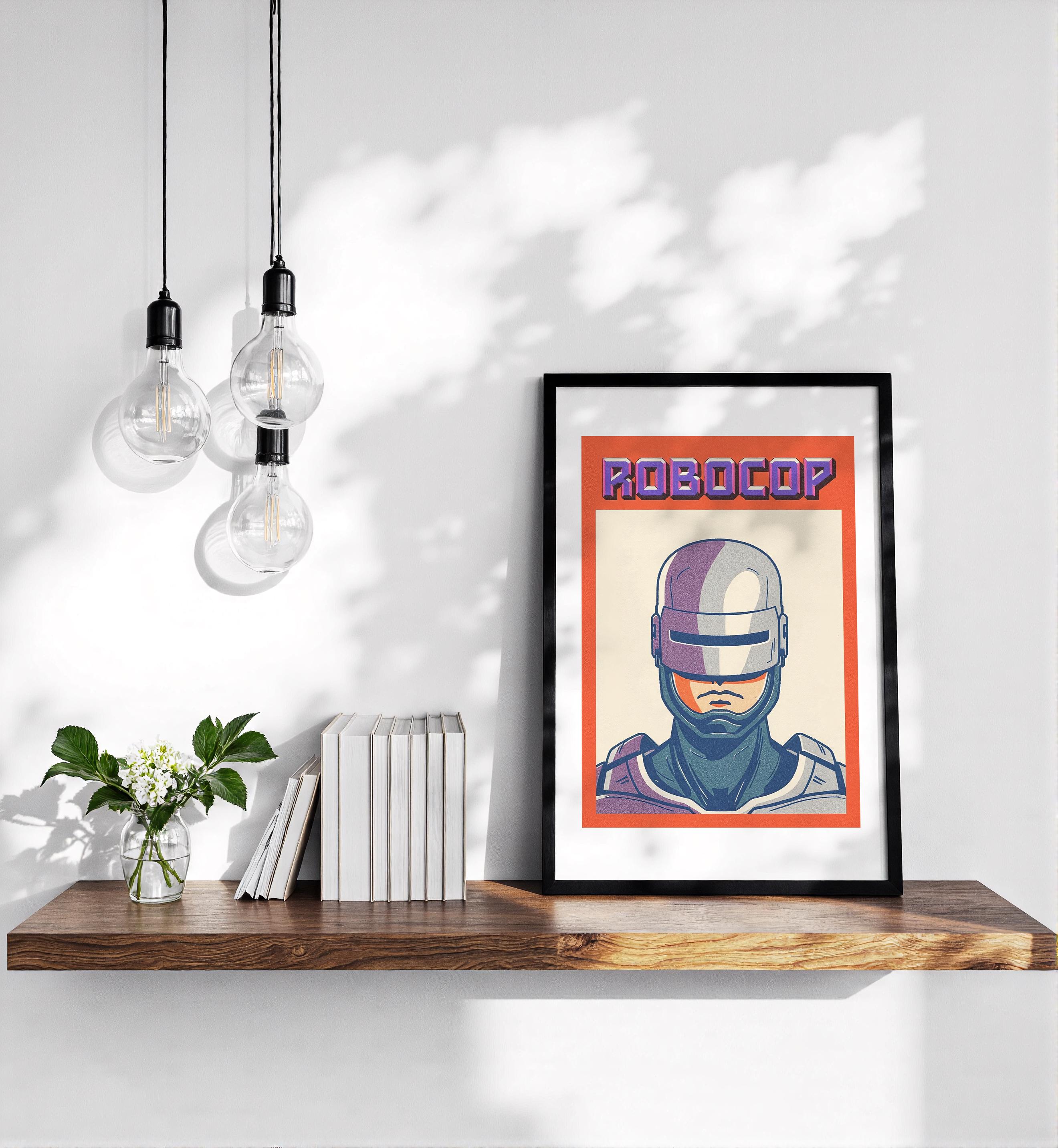 ROBOCOP Vintage Movie Poster Print | Risograph Style Art | Classic Sci ...