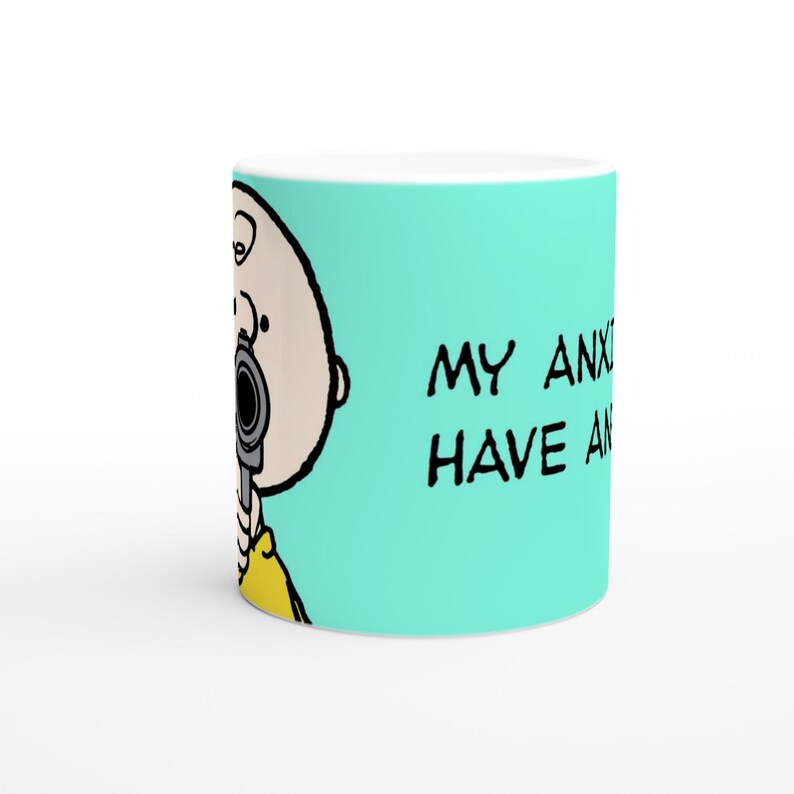Charlie Brown Anxiety Mug | Peanuts Pop Art | Lichtenstein Warhol Style ...