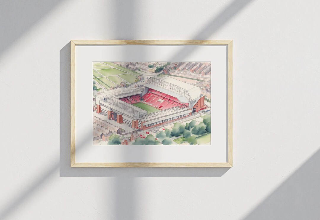Anfield Watercolour Style Digital Print | Liverpool Football Fan Art ...