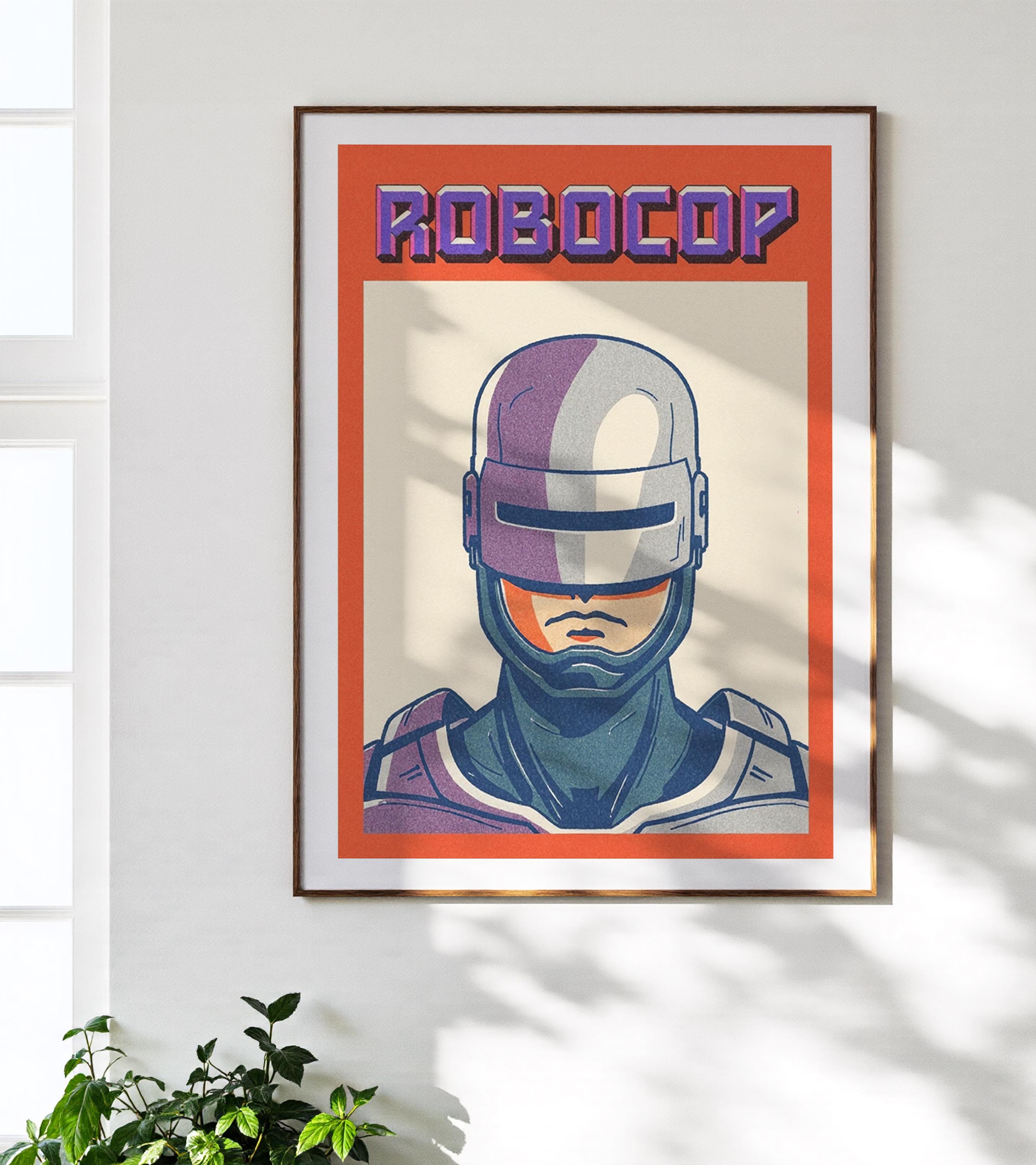 ROBOCOP Vintage Movie Poster Print | Risograph Style Art | Classic Sci ...