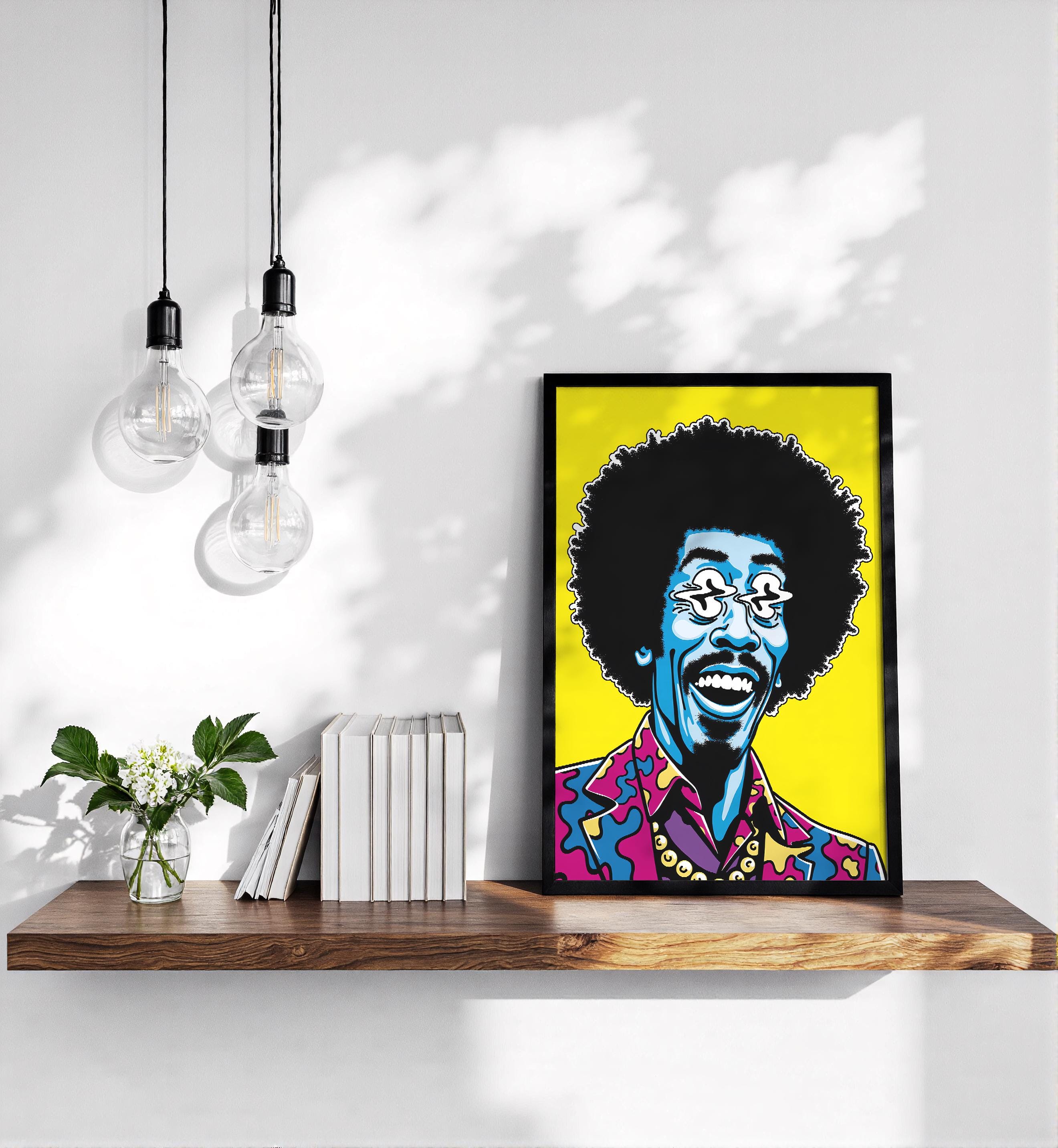 JIMI HENDRIX Poster / Original Pop Art Modern Print / Warhol Style ...