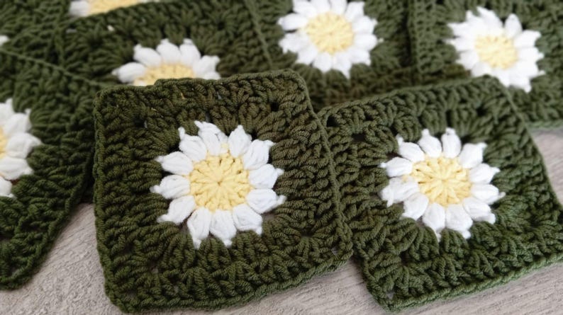 Granny Squares,set 18-25pcs.crochet Flower Granny Square ,unjoined ...