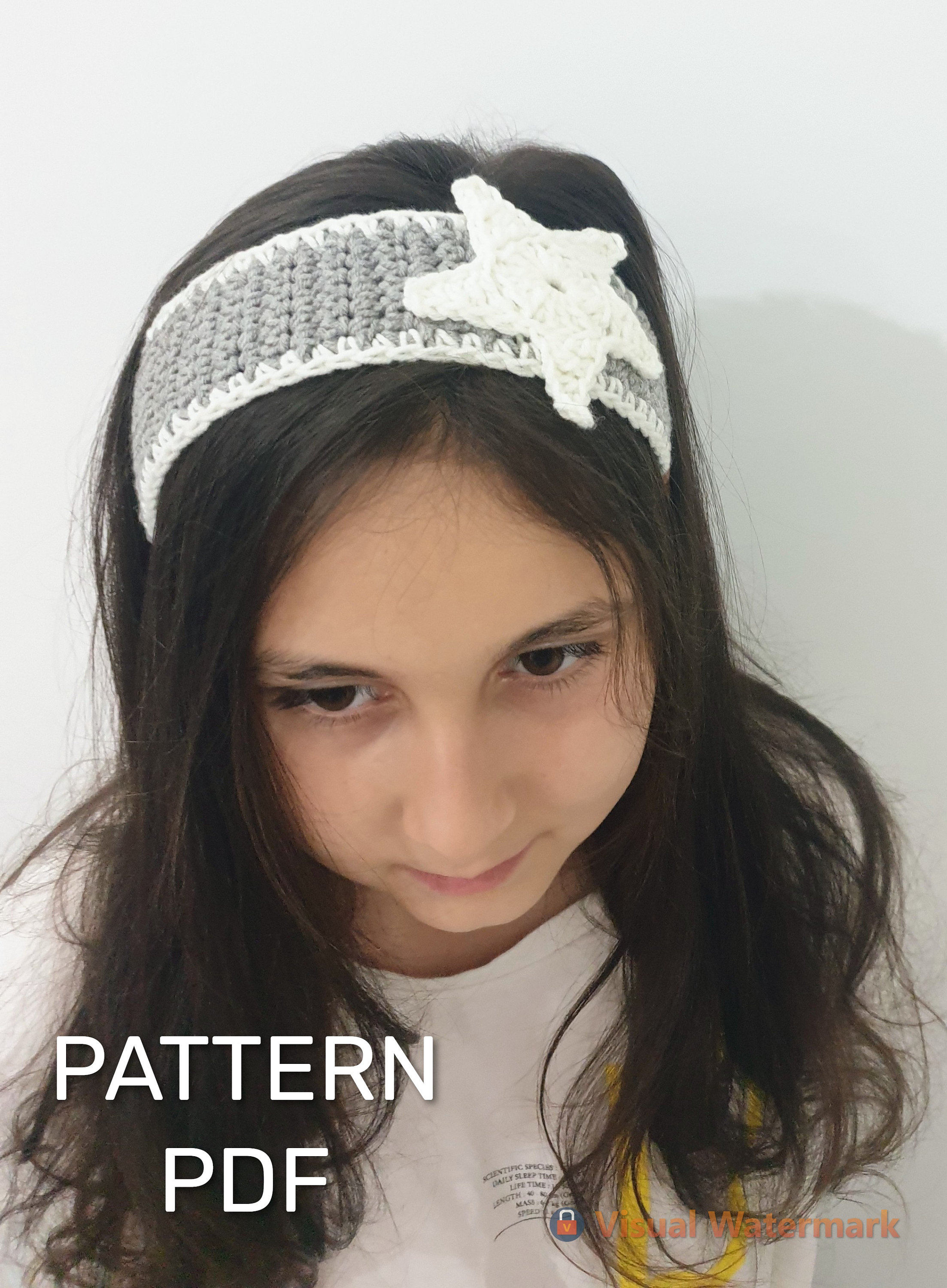 Pattern, Crochet Headband With a Star, Pdf Headband Pattern - Etsy