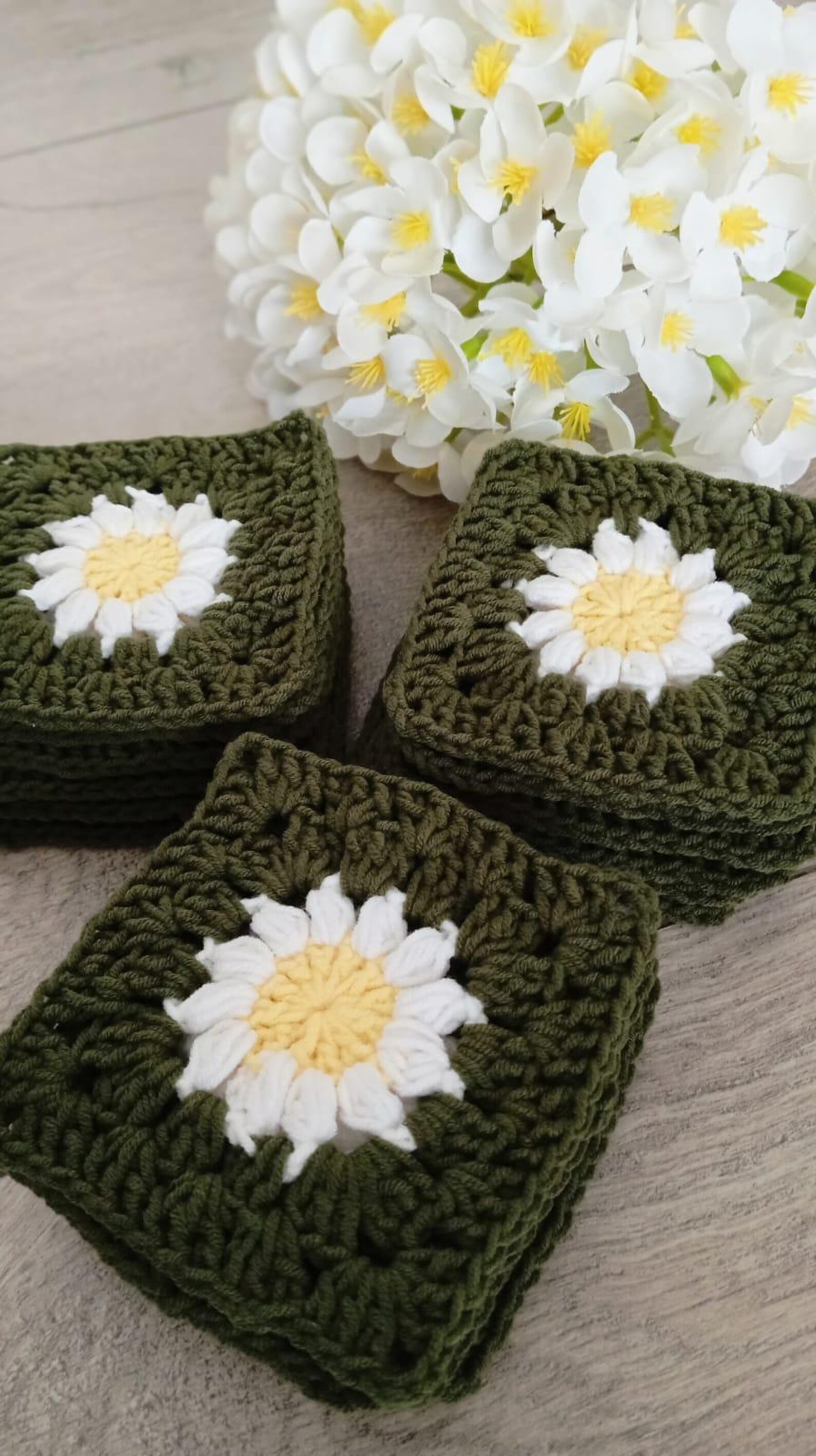 Granny Squares,set 18-25pcs.crochet Flower Granny Square ,unjoined ...