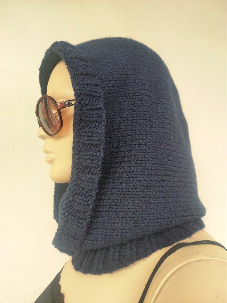 Hooded Scarf Womens Snood Knitted Hooded Scarf Hat Snood Hat Hood Bonnet Etsy