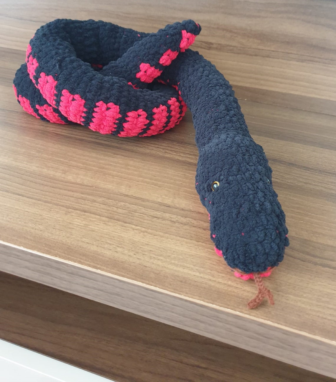 Plush Snake, Knitted Soft Toy Snake Gifts, Knitted Snake Against Drafts ...