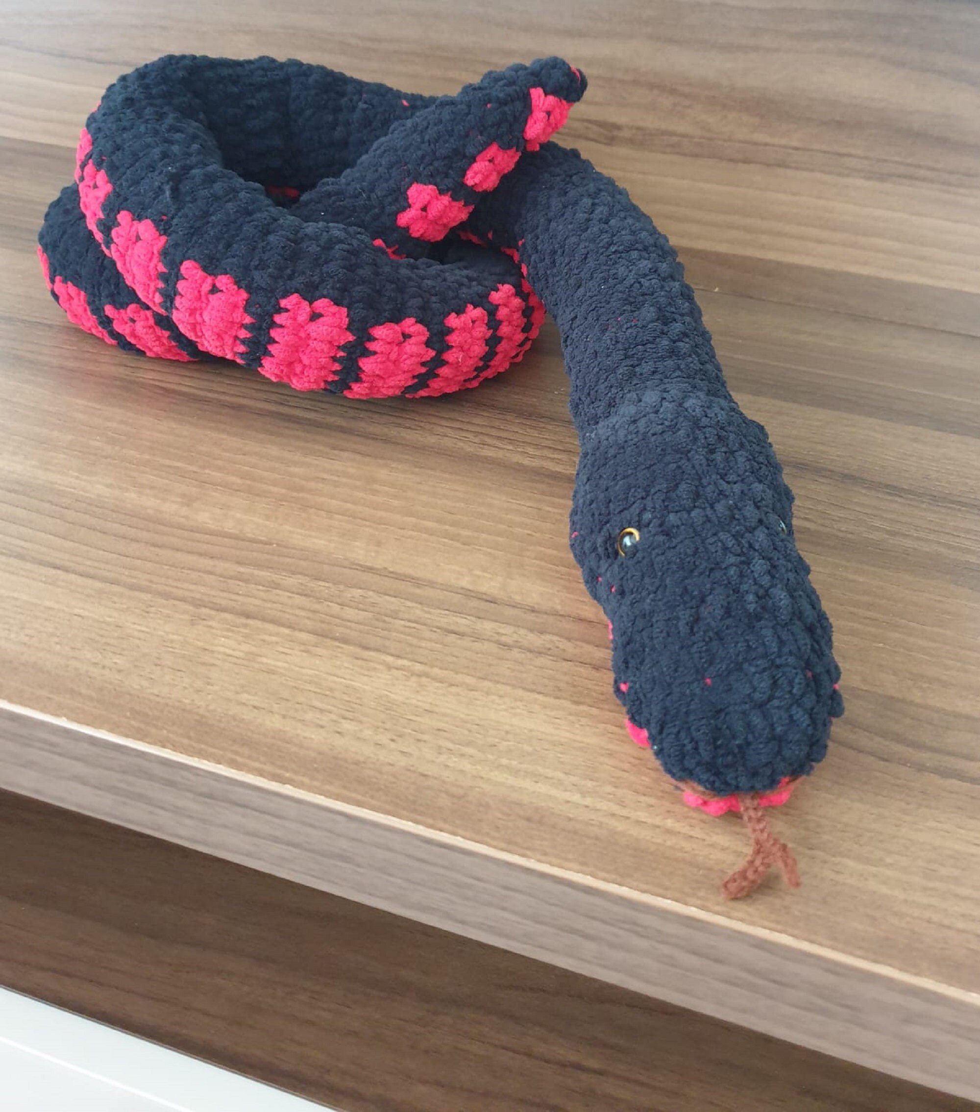 Plush Snake, Knitted Soft Toy Snake Gifts, Knitted Snake Against Drafts ...