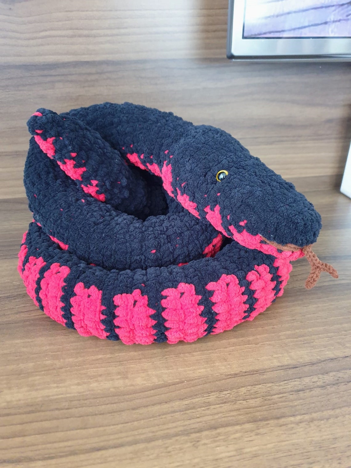 Plush Snake, Knitted Soft Toy Snake Gifts, Knitted Snake Against Drafts ...