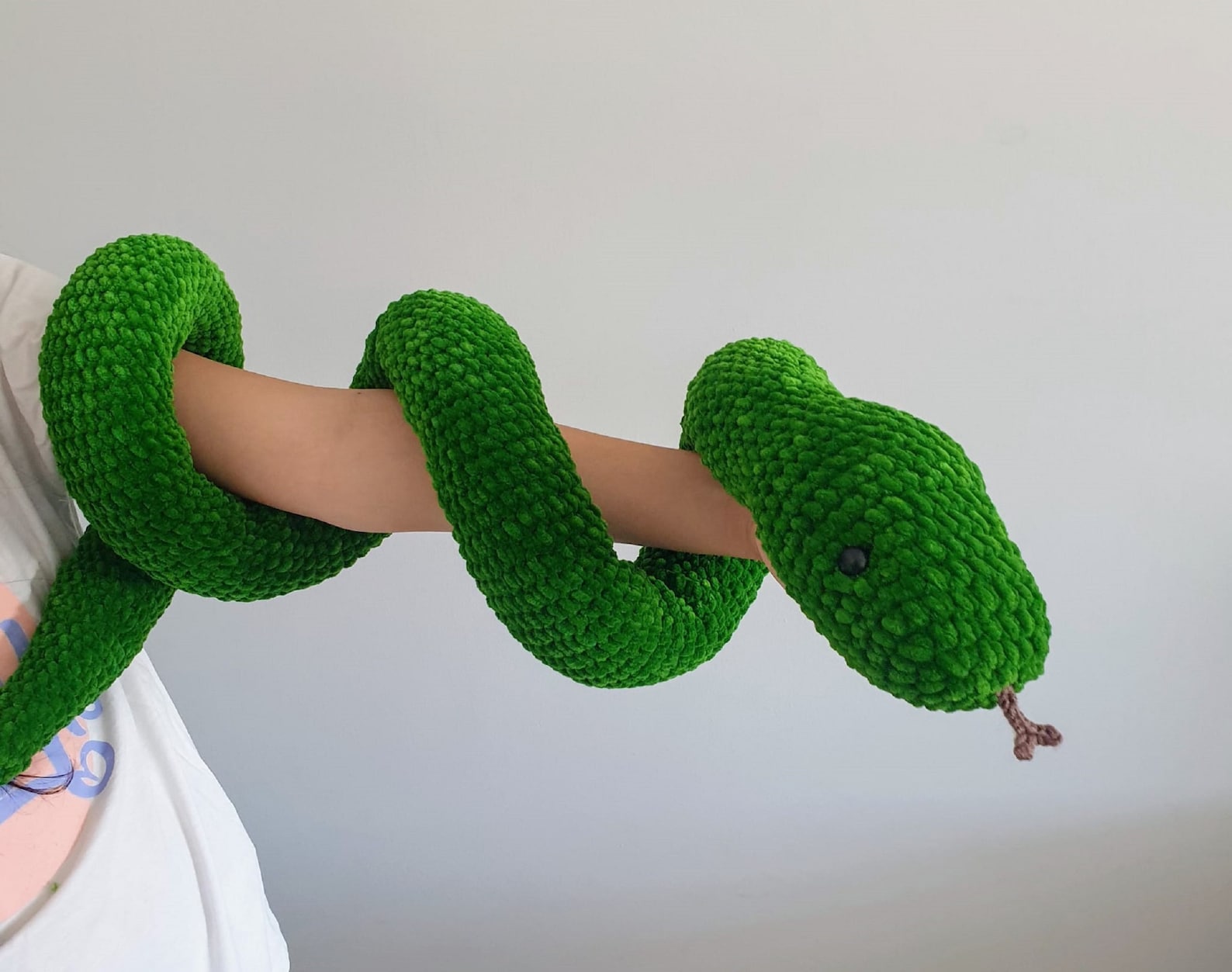Crochet Plush Snake: Knitted Soft Toy, Window Draft Stopper - Etsy