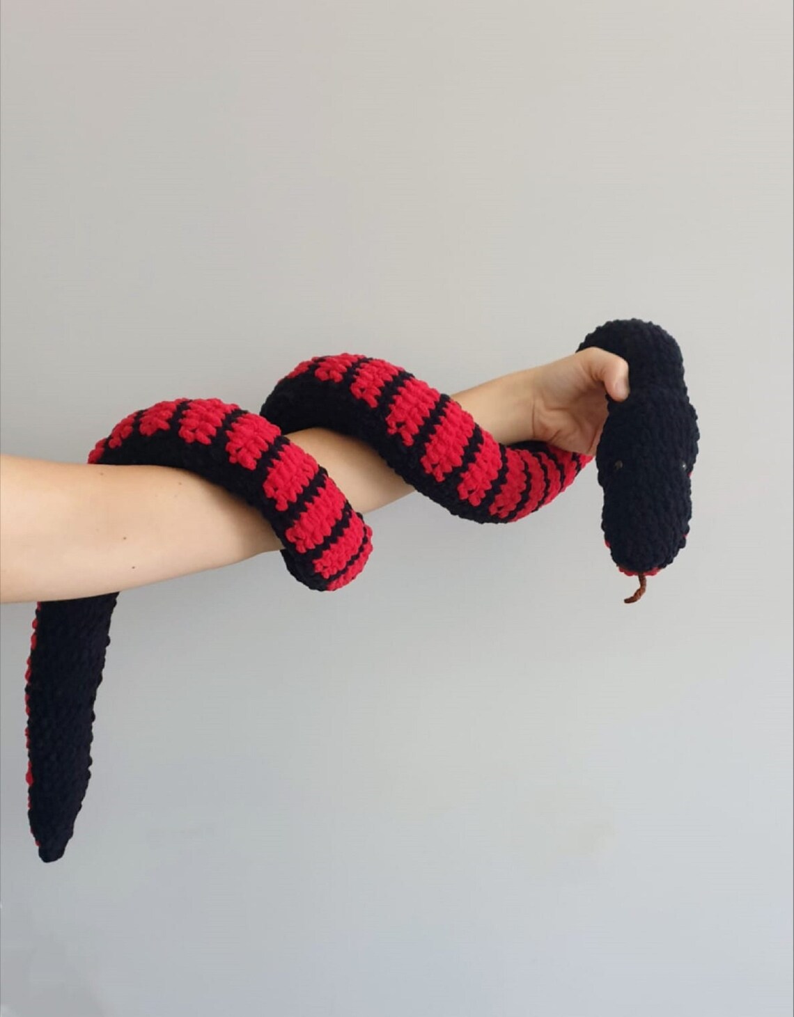 Plush Snake, Knitted Soft Toy Snake Gifts, Knitted Snake Against Drafts ...