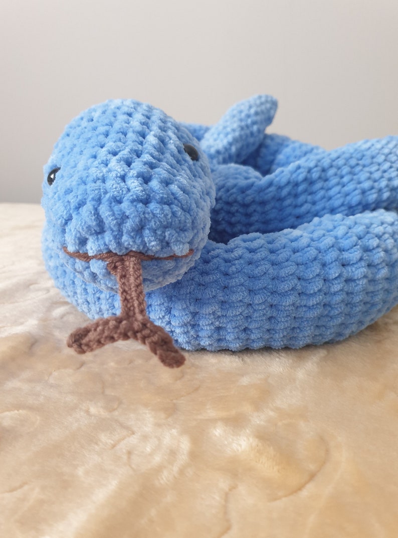 Crochet Plush Snake, Knitted Soft Toy Snake Gifts, Knitted Snake ...