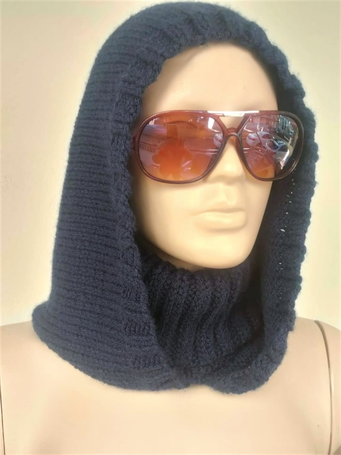 Hooded Scarf, Womens Snood, Knitted Hooded Scarf, Hat-snood, Hat-hood ...