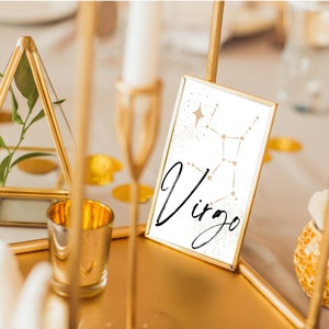 Celestial Zodiac Table Number Template, Celestial Wedding, Astrology ...