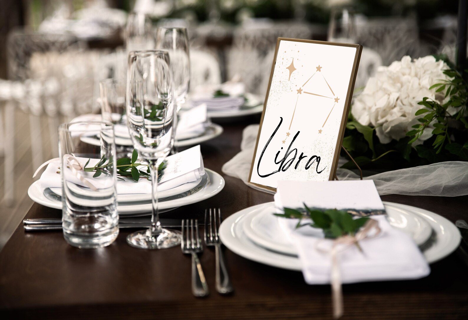 Celestial Zodiac Table Number Template, Celestial Wedding, Astrology ...