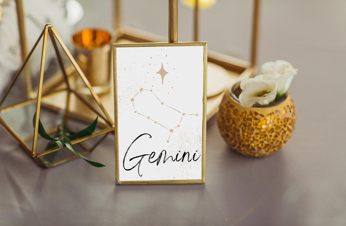 Celestial Zodiac Table Number Template, Celestial Wedding, Astrology ...