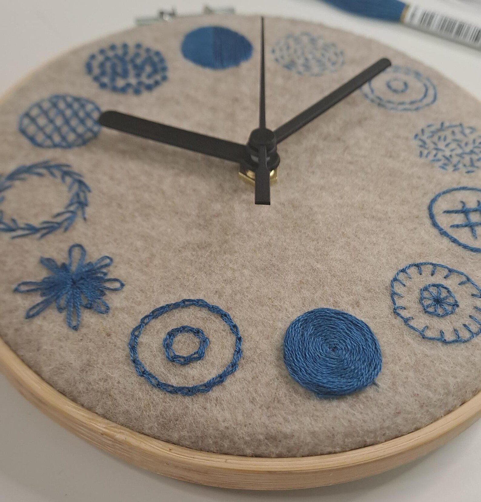 Twelve Stitches Felt Clock Kit - Ocean Blue - Etsy