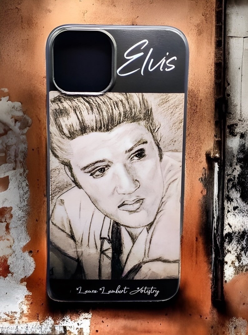 Elvis iPhone 13 Case Hand Drawn Art Customized to Fit All Phone Models ...
