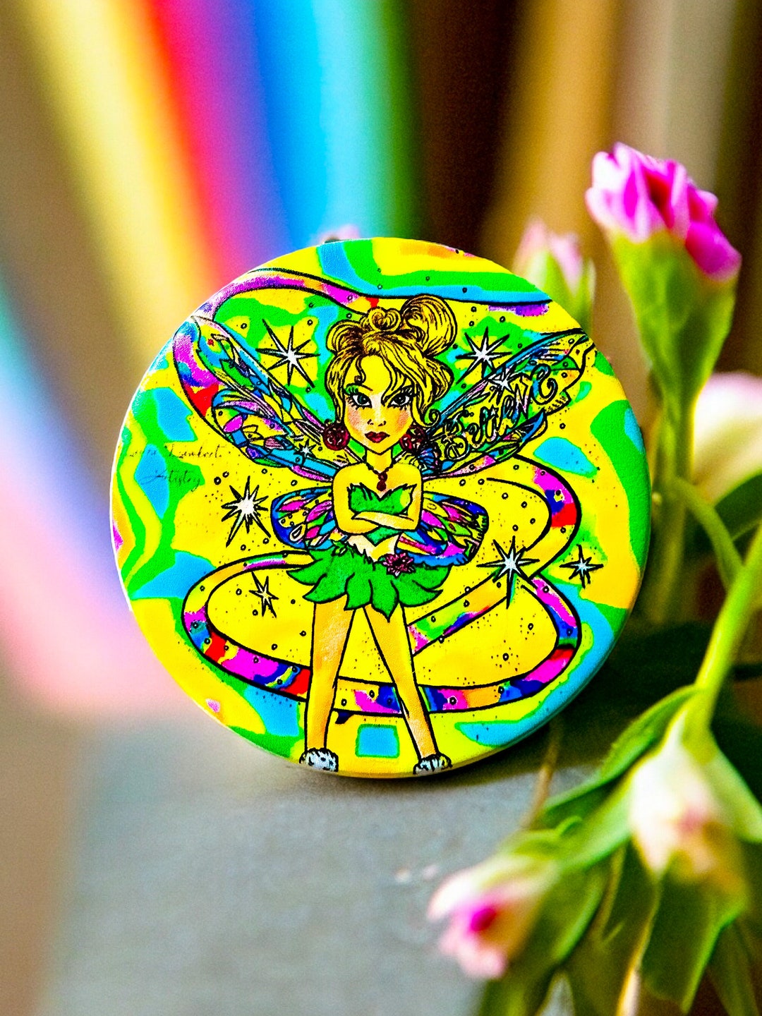 Tinkerbell believe Inspirational Art Statement Mirror Original Hand ...