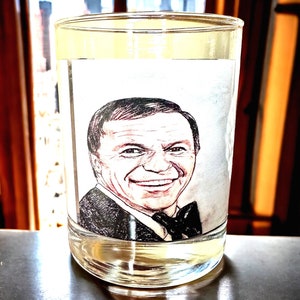 Frank Sinatra Short Drinking/whiskey Glass Original Hand Drawn Artwork ...