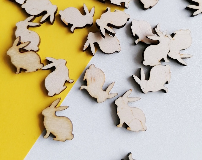 10x Wooden Rabbit Craft Shape 3mm Ply With Detail Rodent Pet Wildlife ...