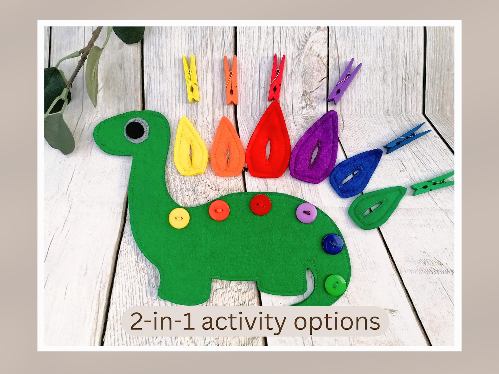 Dinosaur Buttoning Toy for Fine Motor Skills, Educational Toy Christmas ...